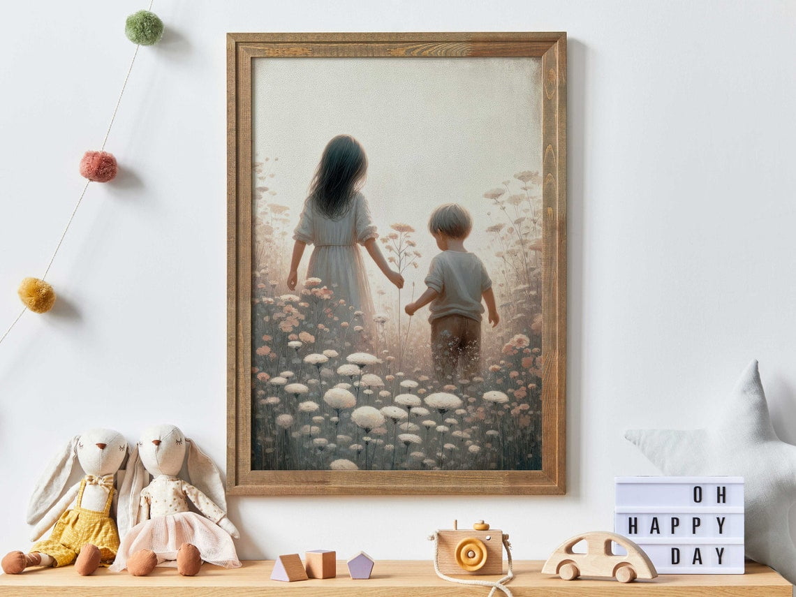 Dopaprint UNFRAMED PAPER POSTER Sibling Print, Brother & Sister Wall ...