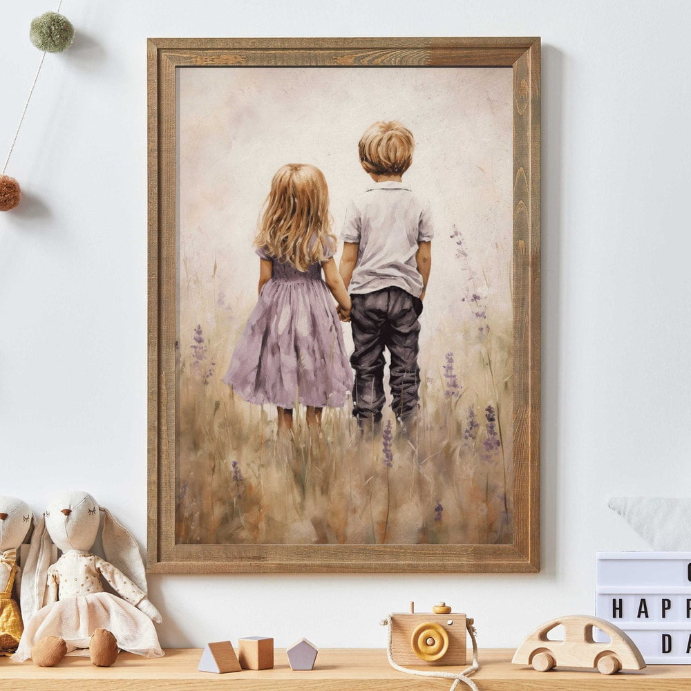 Dopaprint UNFRAMED PAPER POSTER Sibling Wall Art, Brother And Sister ...