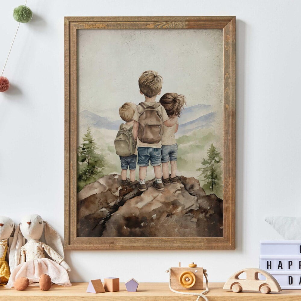 Dopaprint UNFRAMED PAPER POSTER Sibling Wall Decor, Sibling Nursery ...