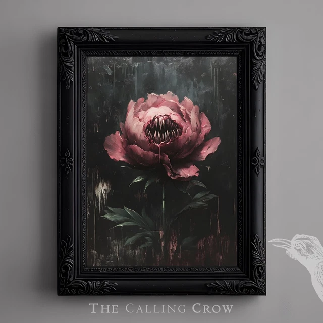 Dopaprint UNFRAMED PAPER POSTER Sinister Peony Poster, Gothic Floral ...