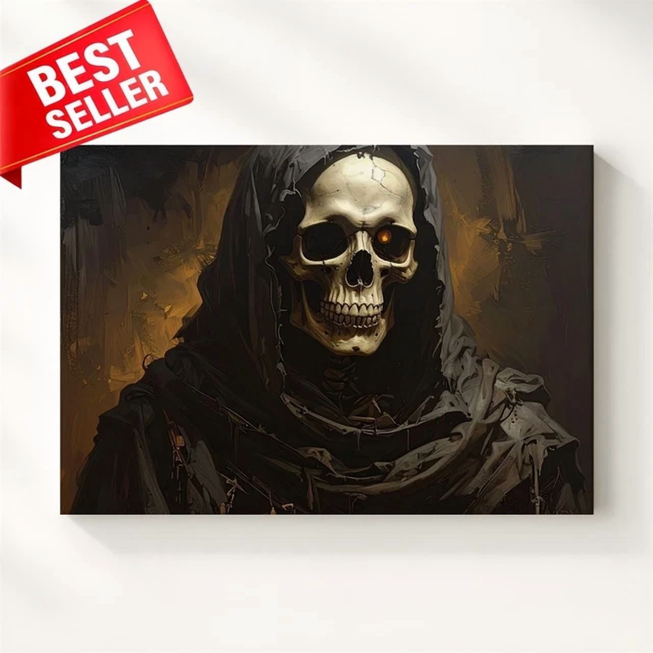Dopaprint UNFRAMED PAPER POSTER Skeletal Monk Mystical Portrait ...