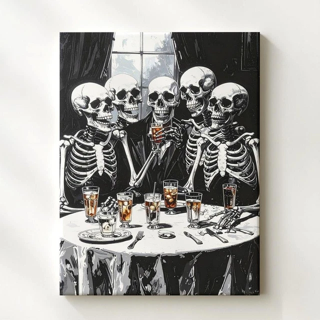 Dopaprint UNFRAMED PAPER POSTER Skeleton Supper Club Poster Black ...