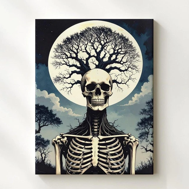 Dopaprint UNFRAMED PAPER POSTER Skeleton Tree Of Life Surreal Gothic ...