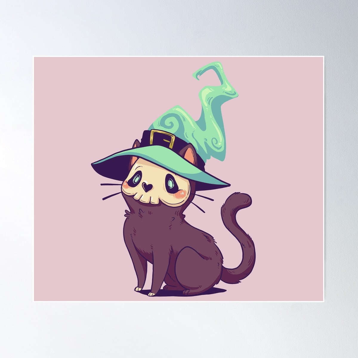 Dopaprint UNFRAMED PAPER POSTER Skull Witc.H Cat Poster Wall Art ...