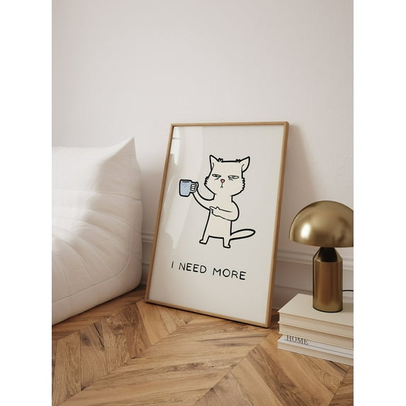 Dopaprint UNFRAMED PAPER POSTER Sleepy Cat Wall Art Print, Cute Cat ...