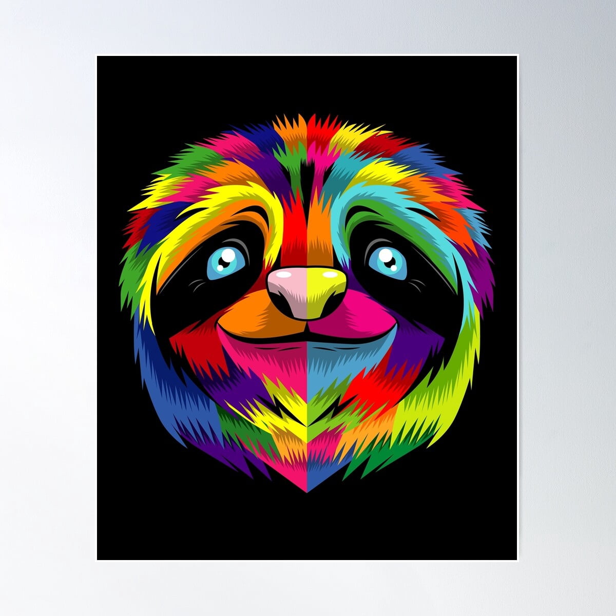 Dopaprint UNFRAMED PAPER POSTER Sloth Pop Art Poster Wall Art, Modern ...