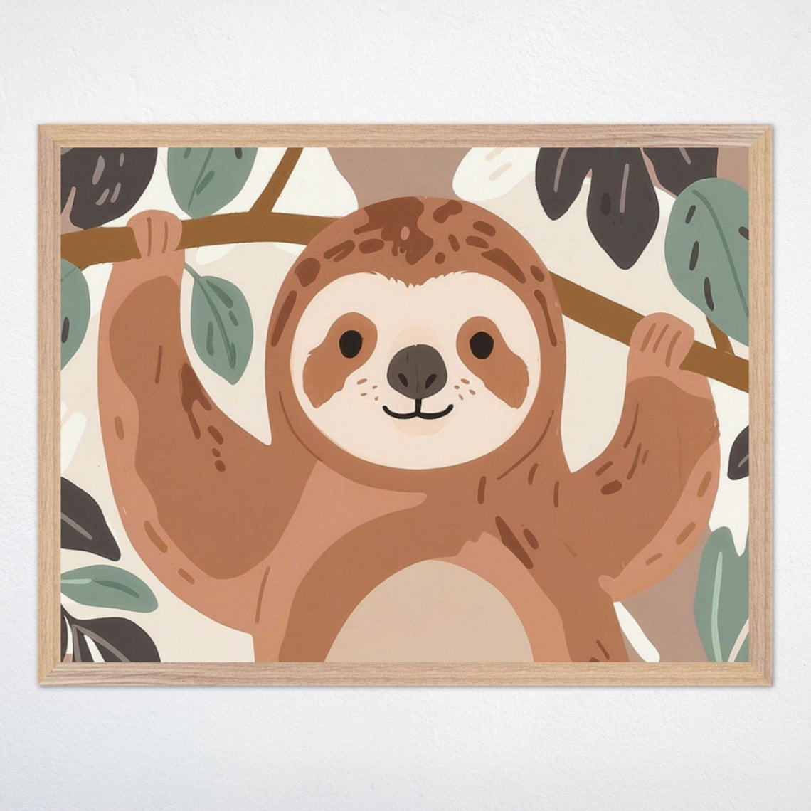 Dopaprint UNFRAMED PAPER POSTER Sloth Wall Art For Nursery And Kids ...