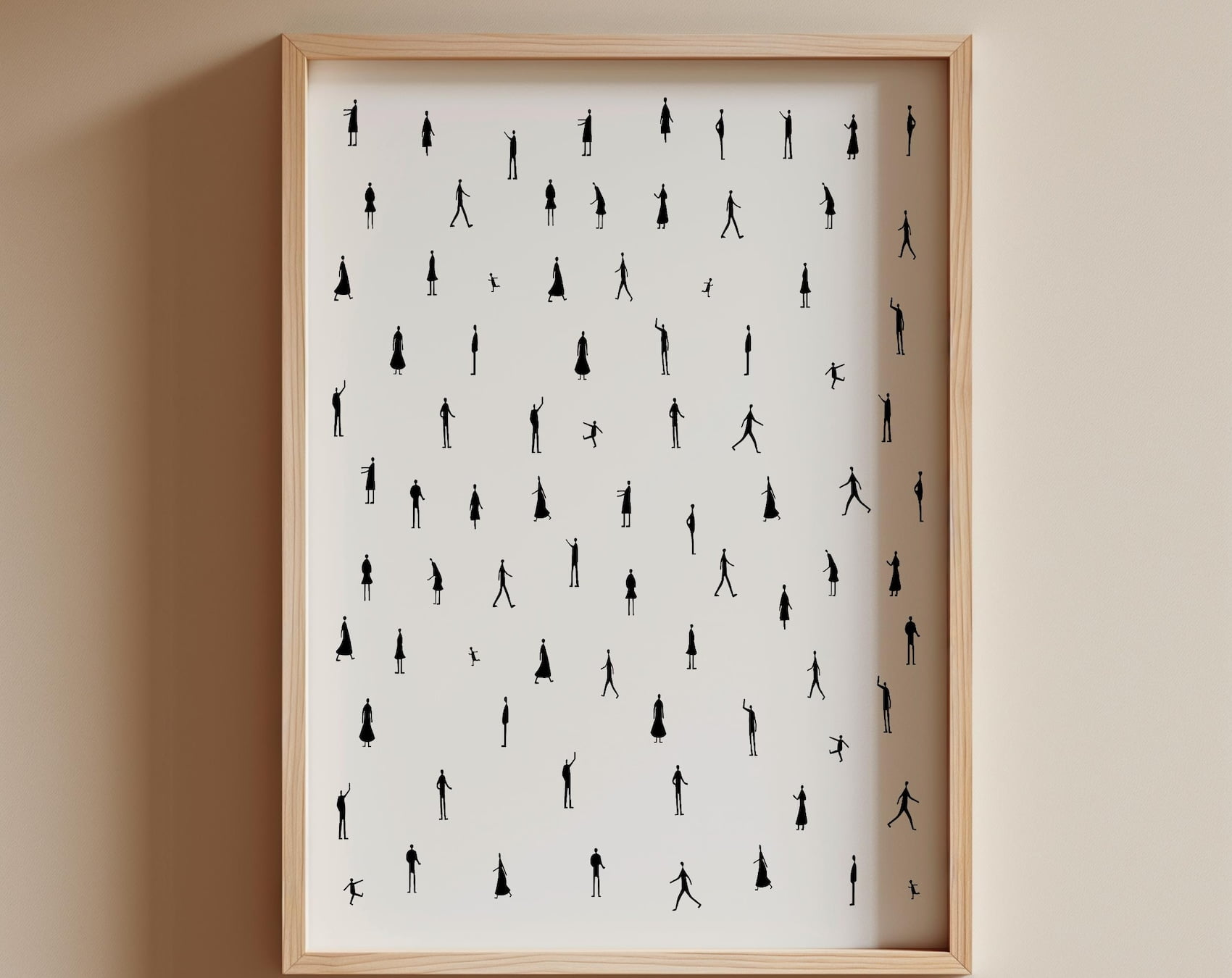 Dopaprint UNFRAMED PAPER POSTER Small People Art, Tiny Humans Walking ...