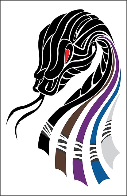 Dopaprint UNFRAMED PAPER POSTER Snake Head Jiu Jitsu Poster - Wall Art ...