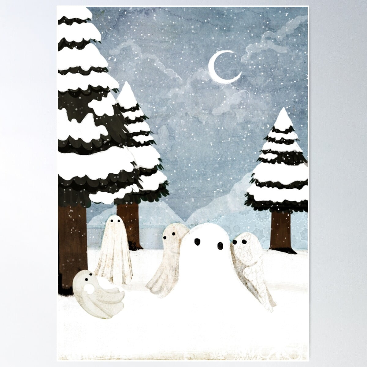 Dopaprint UNFRAMED PAPER POSTER Snow Ghosts Poster Wall Art, Modern ...