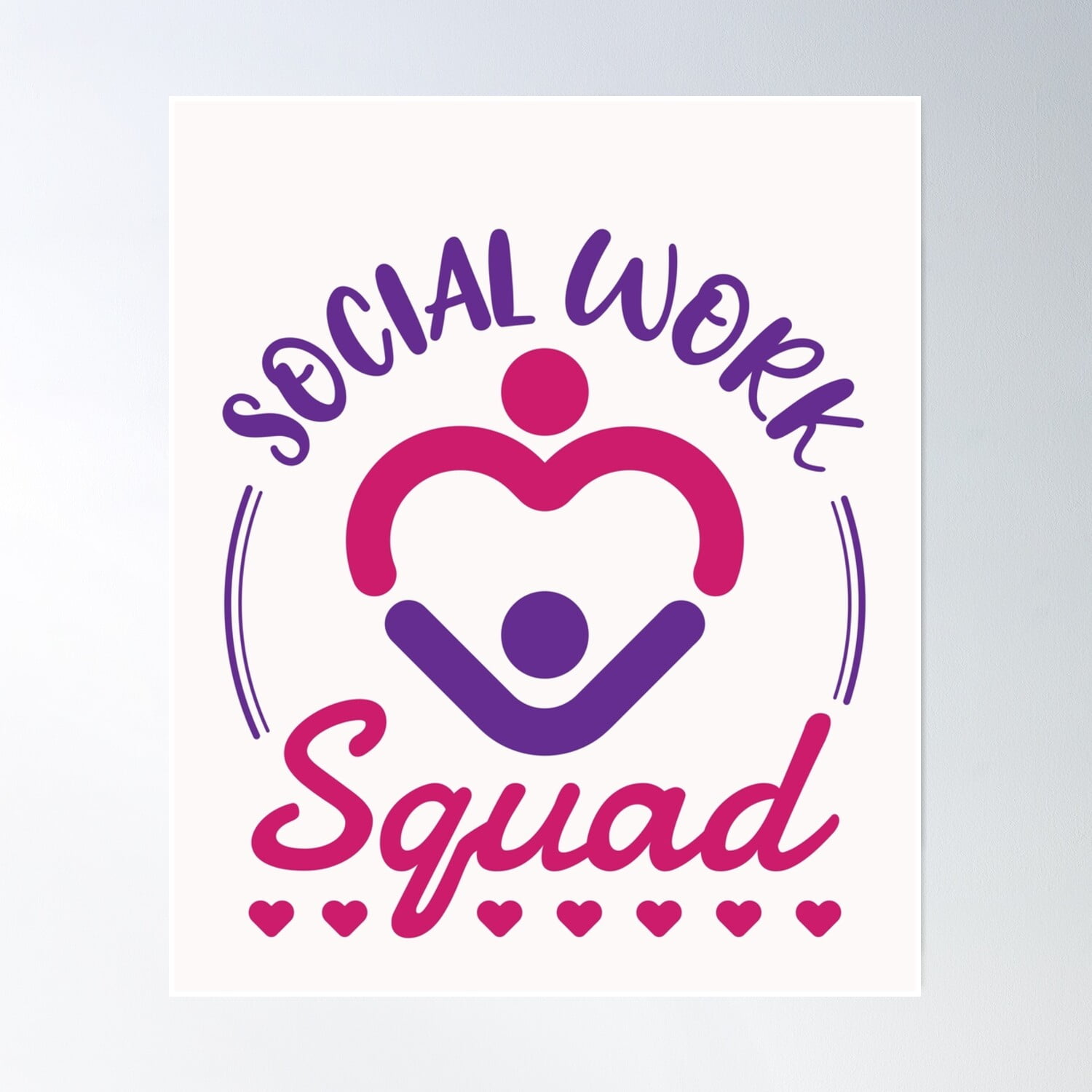 Dopaprint UNFRAMED PAPER POSTER Social Work Squad Lcsw Msw Poster Wall ...