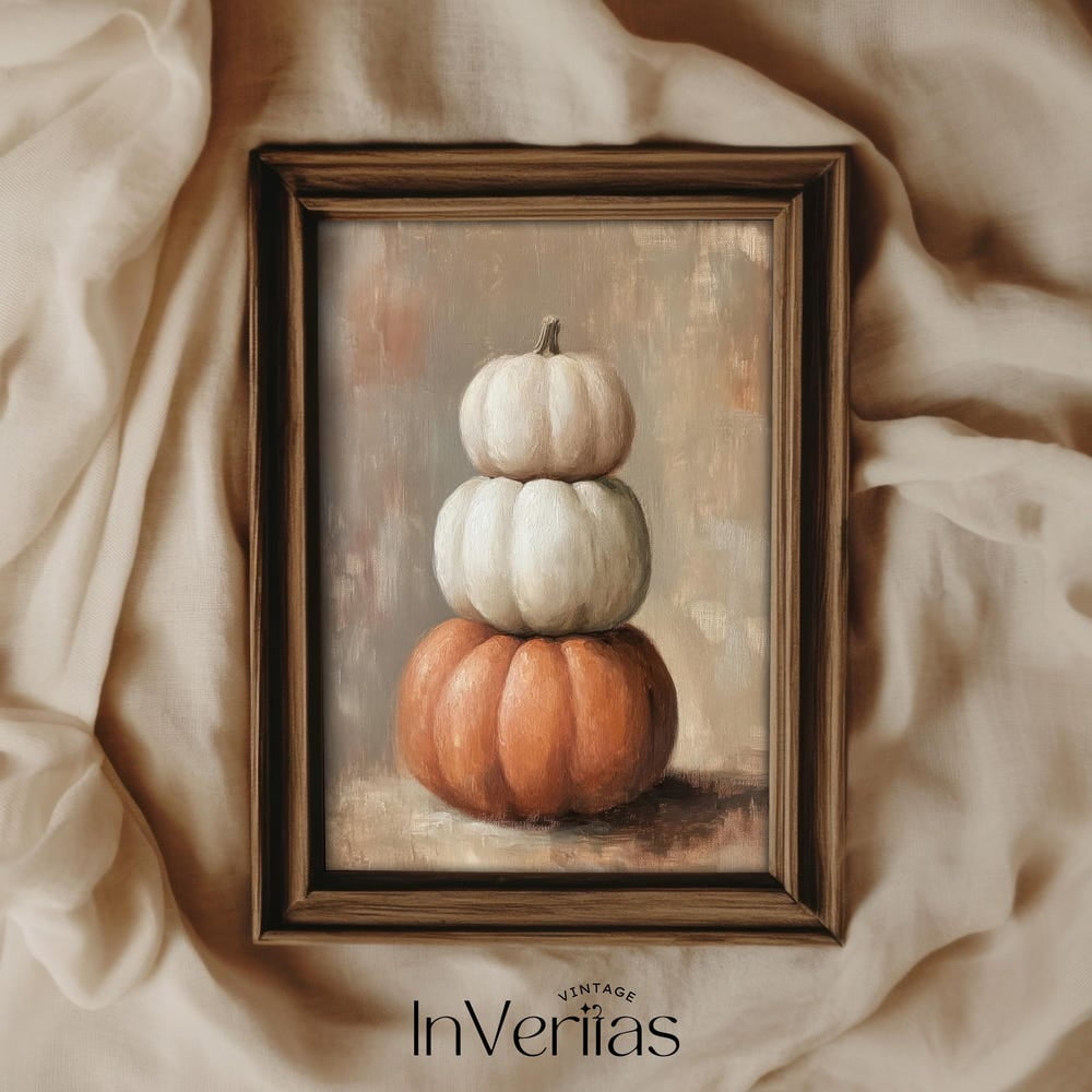 Dopaprint UNFRAMED PAPER POSTER Soft Tone Pumpkin Vintage Style Fall ...