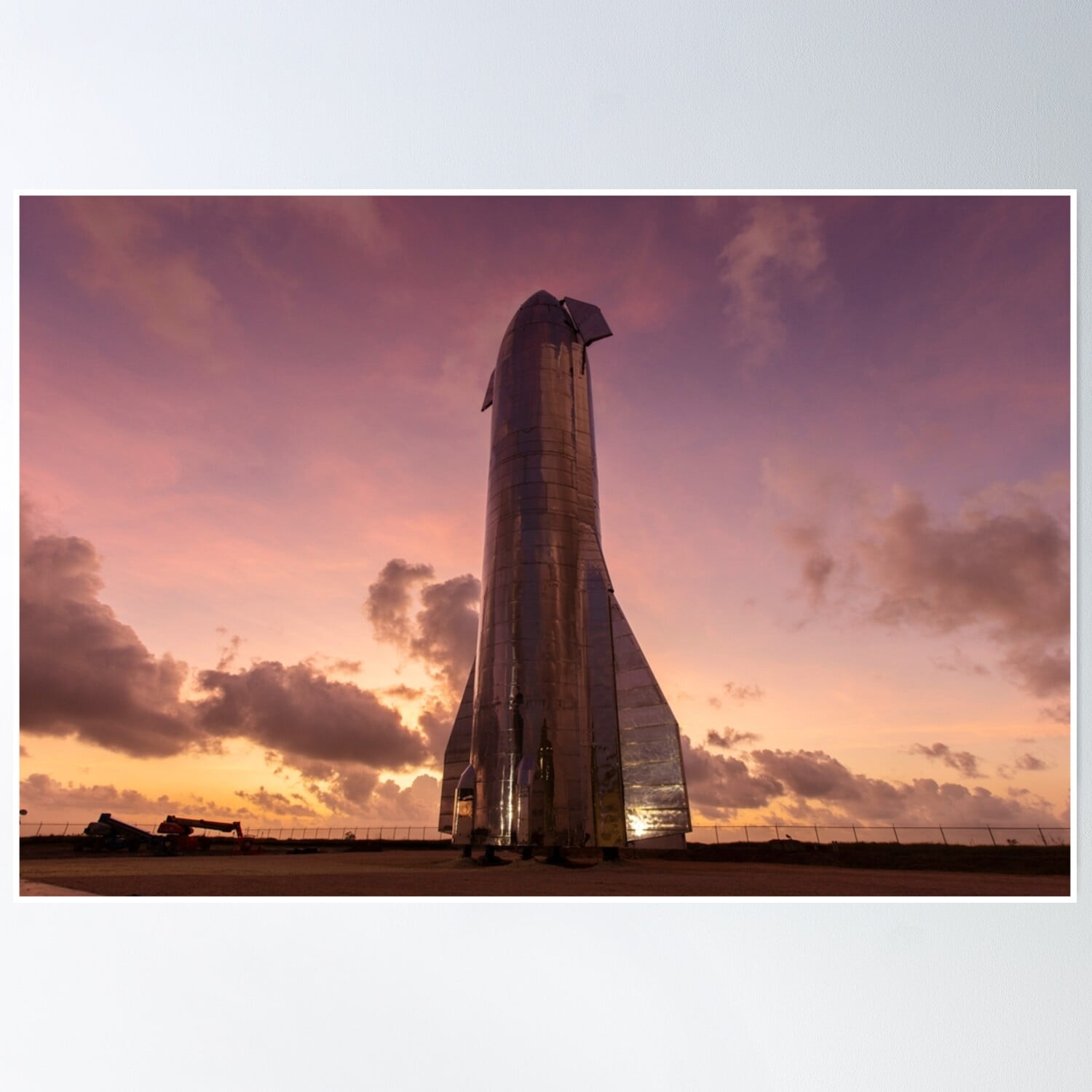 Dopaprint UNFRAMED PAPER POSTER Spacex Starship At Dusk (8K Resolution ...