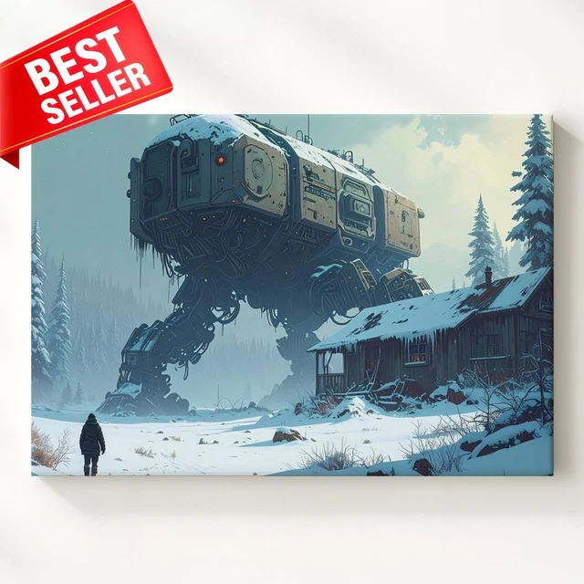 Dopaprint UNFRAMED PAPER POSTER Spider Machine Snowy Landscape ...