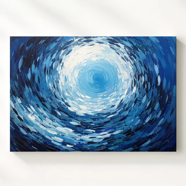 Dopaprint UNFRAMED PAPER POSTER Spiraling Fish Vortex Postermesmerizing ...