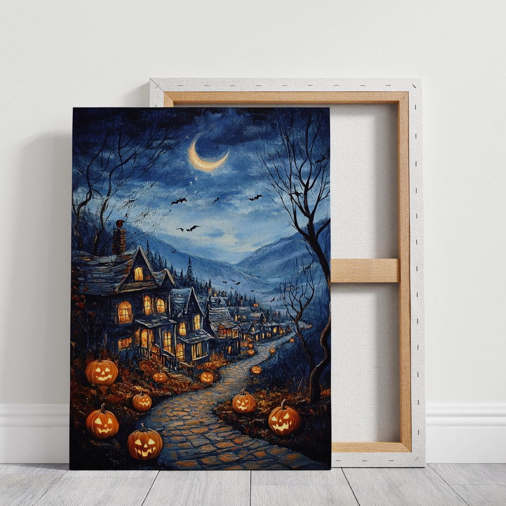 Dopaprint UNFRAMED PAPER POSTER Spooky Hal.Low.Een Night Scene Wall Art ...