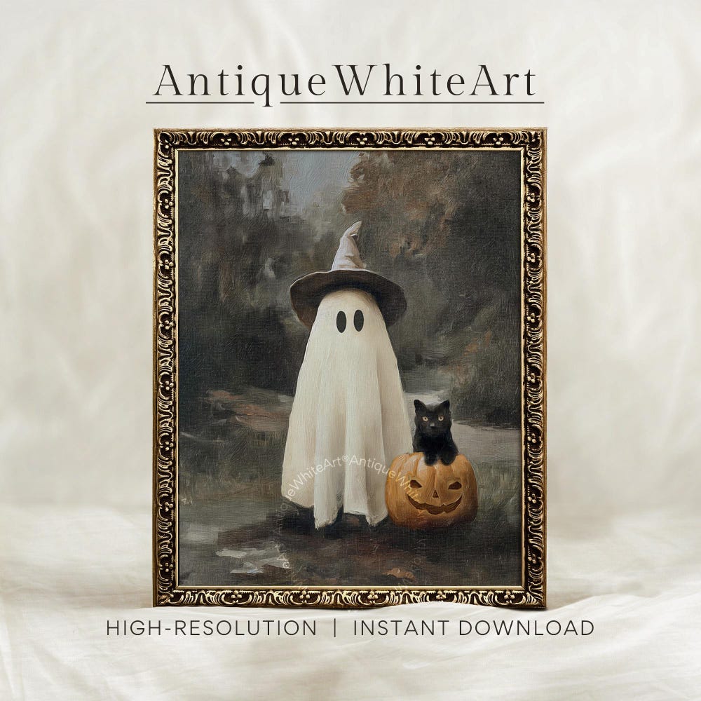 Dopaprint UNFRAMED PAPER POSTER Spooky Hal.Low.Een Wall Art, Ghost In ...