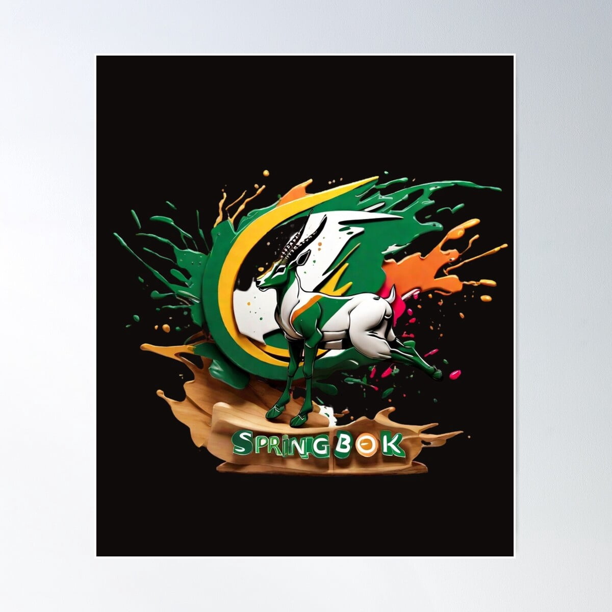 Dopaprint UNFRAMED PAPER POSTER Springbok Rugby 2023 Poster Wall Art ...