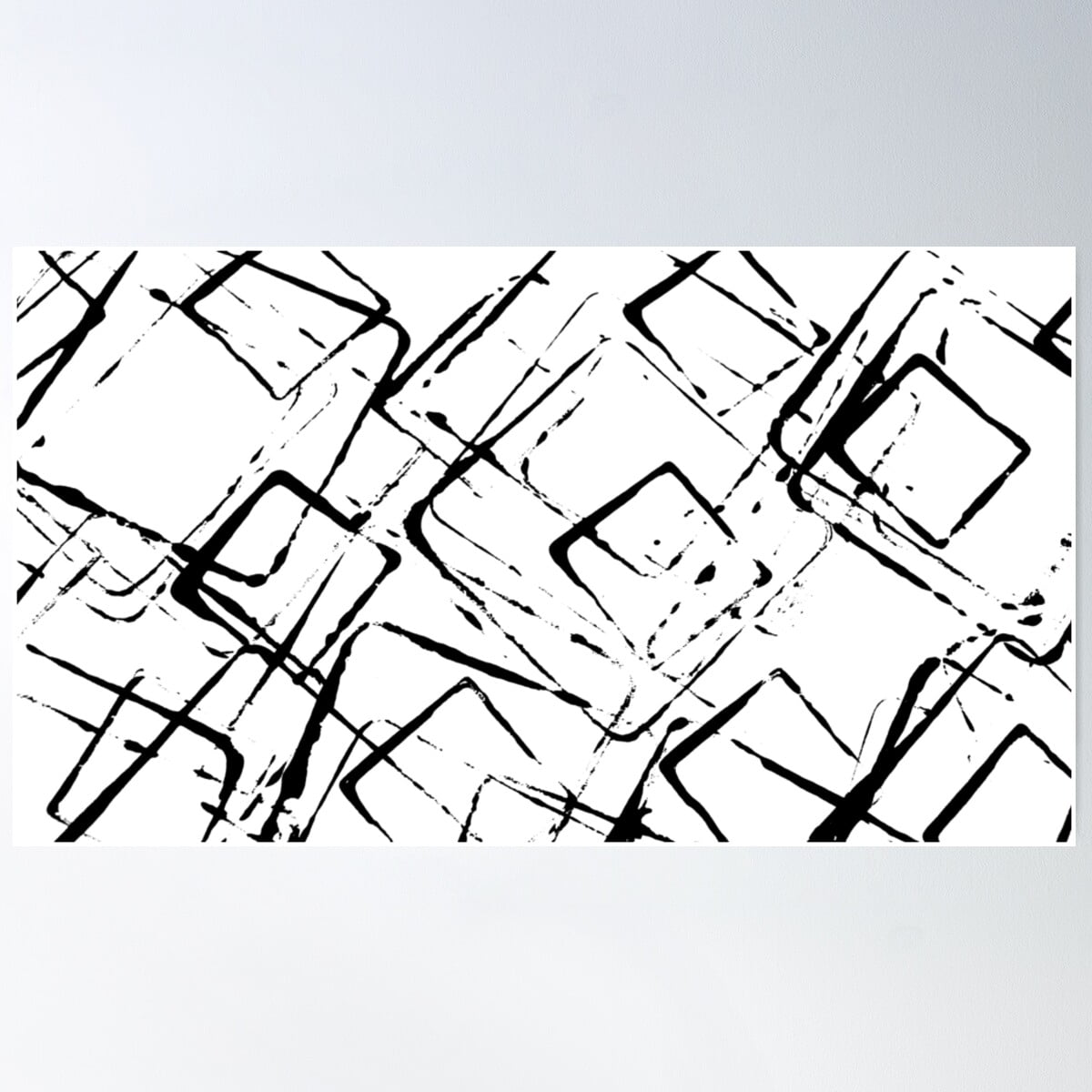 Dopaprint UNFRAMED PAPER POSTER Square Outline Right Angle Print Making ...