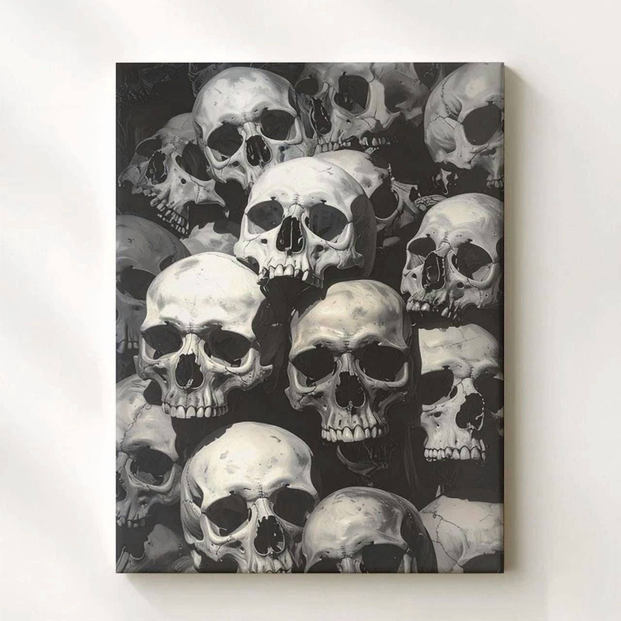 Dopaprint UNFRAMED PAPER POSTER Stacked Skulls Poster Dense Ossuary ...