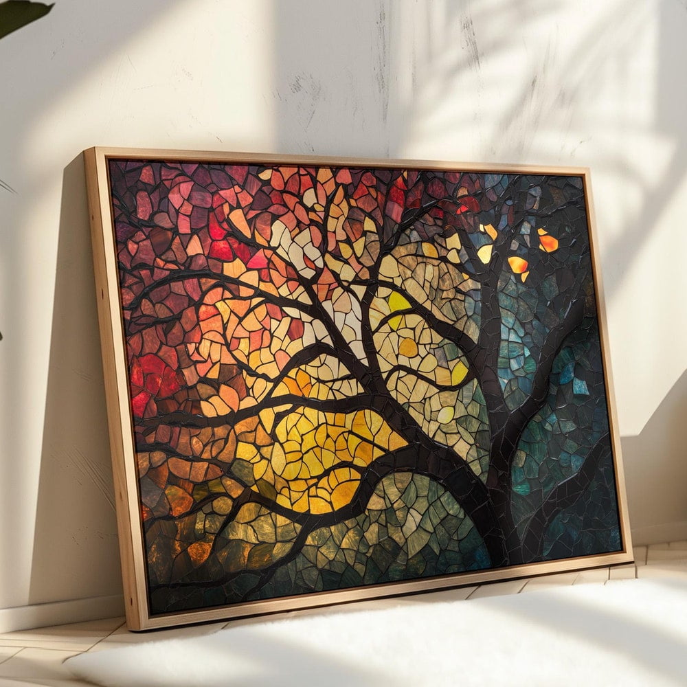 Dopaprint UNFRAMED PAPER POSTER Stained Glass Tree Poster Wall Art ...