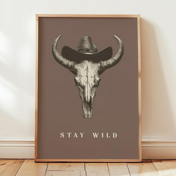 Dopaprint UNFRAMED PAPER POSTER Stay Wild Western Wall Art, Cowboy ...
