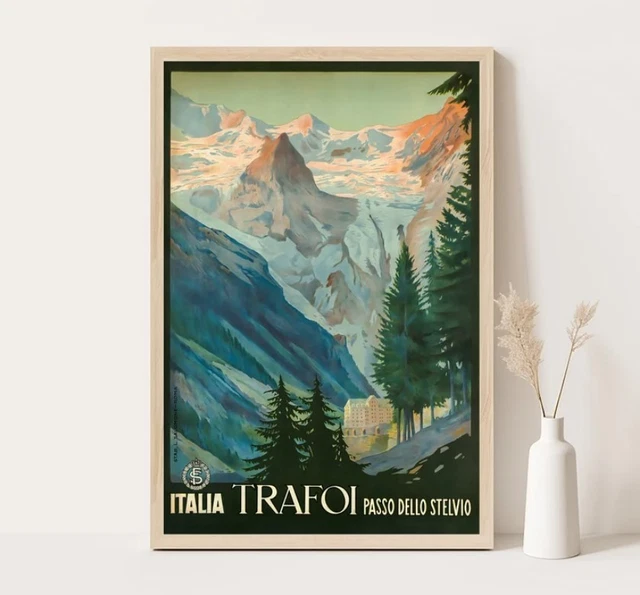 Dopaprint UNFRAMED PAPER POSTER Stelvio Pass Print, Trafoi Poster, C ...