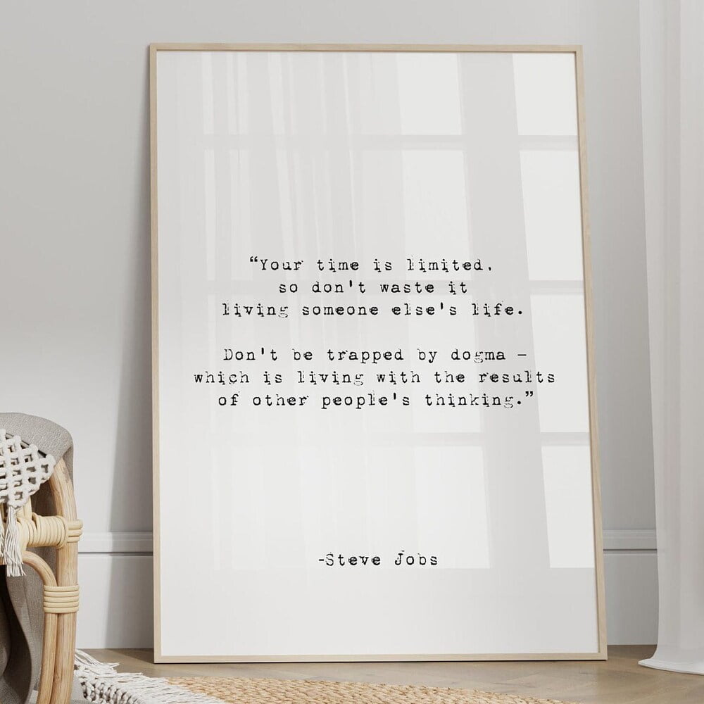 Dopaprint UNFRAMED PAPER POSTER Steve Jobs Quote Poster - Steve Jobs ...