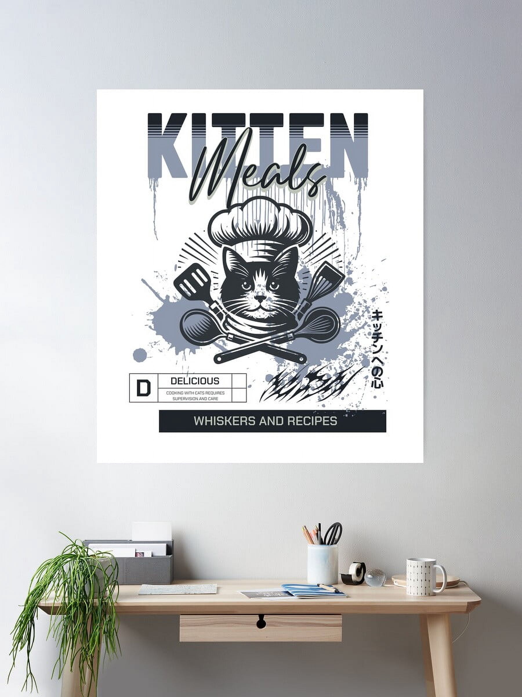 Dopaprint UNFRAMED PAPER POSTER Stunning Chef Cat For Culinary ...