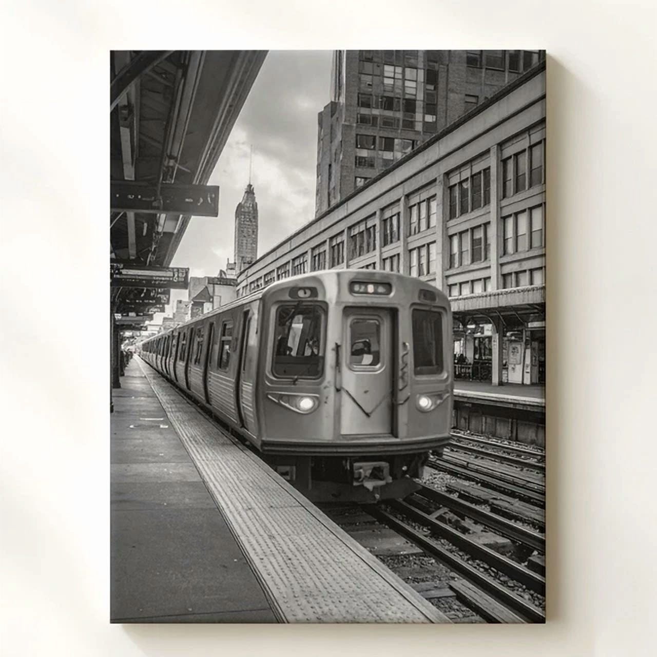 Dopaprint UNFRAMED PAPER POSTER Subway Train Motion Black And White ...