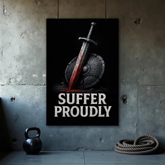 Dopaprint UNFRAMED PAPER POSTER Suffer Proudly Poster - Motivational ...