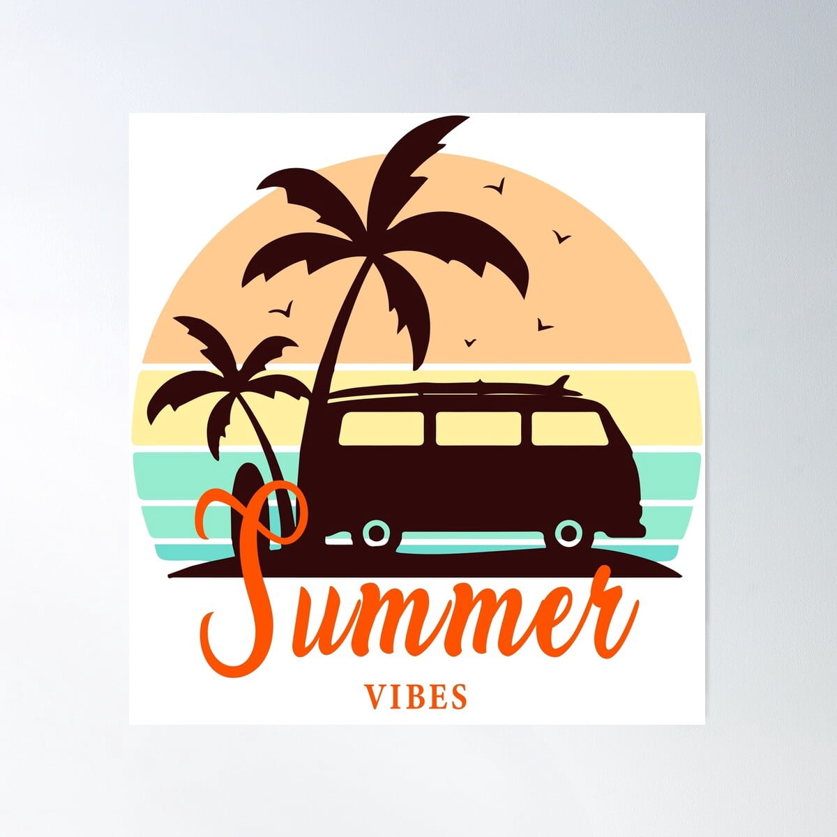 Dopaprint UNFRAMED PAPER POSTER Summer Vibes Poster Wall Art, Modern ...