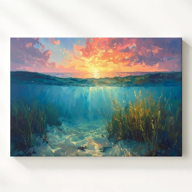 Dopaprint UNFRAMED PAPER POSTER Sunset Mirror Posterpanoramic Ocean ...