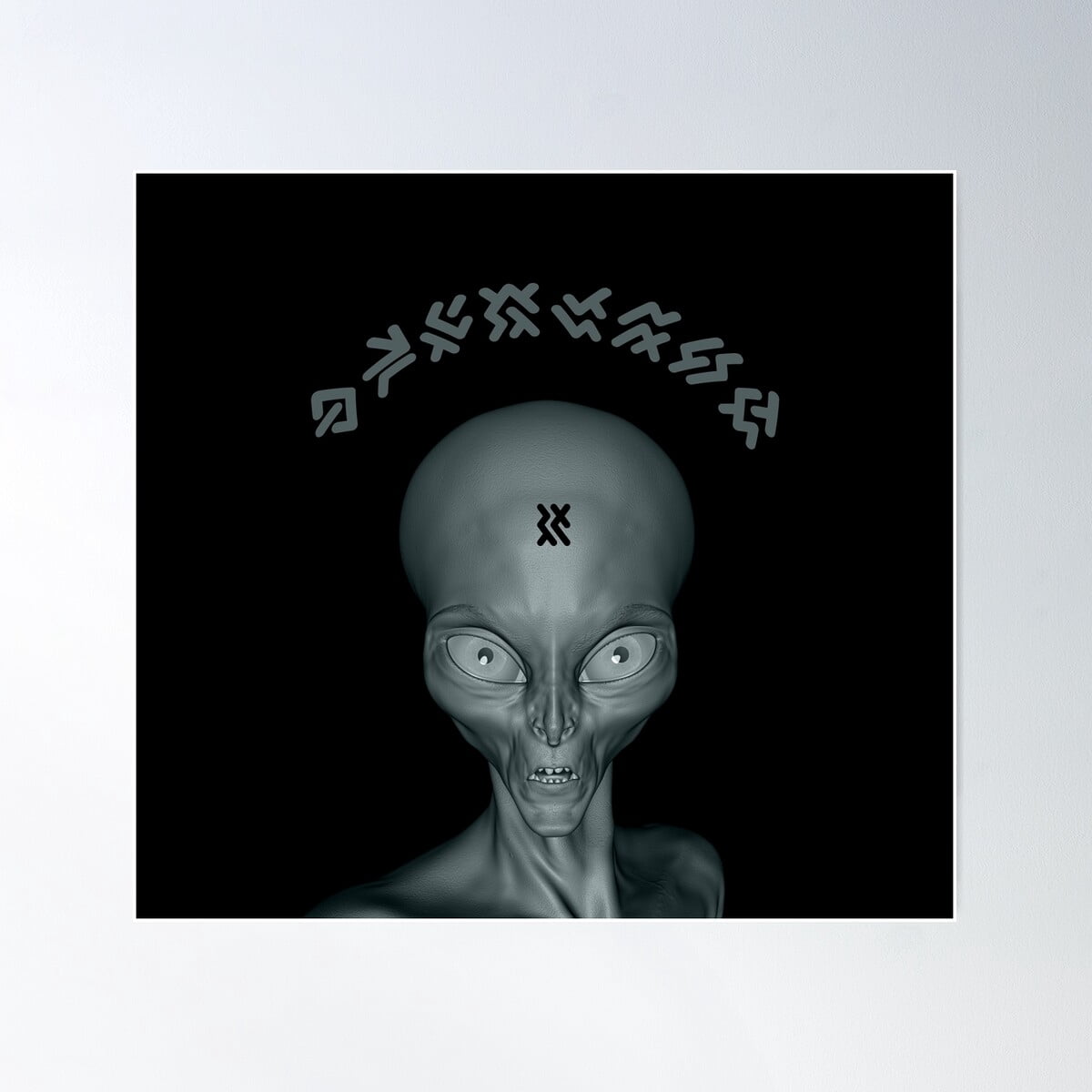 Dopaprint UNFRAMED PAPER POSTER Super Realistic Alien With A Another ...