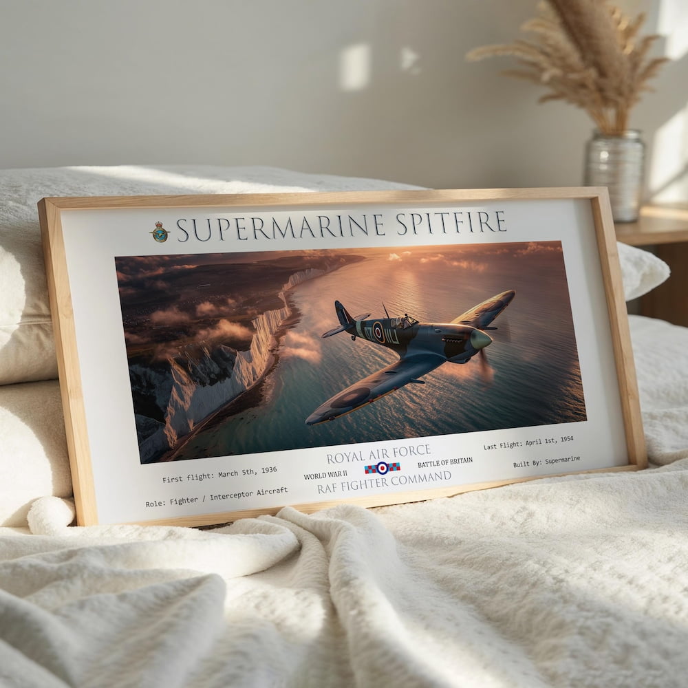 Dopaprint UNFRAMED PAPER POSTER Supermarine Spitfire Wwii Warbird ...