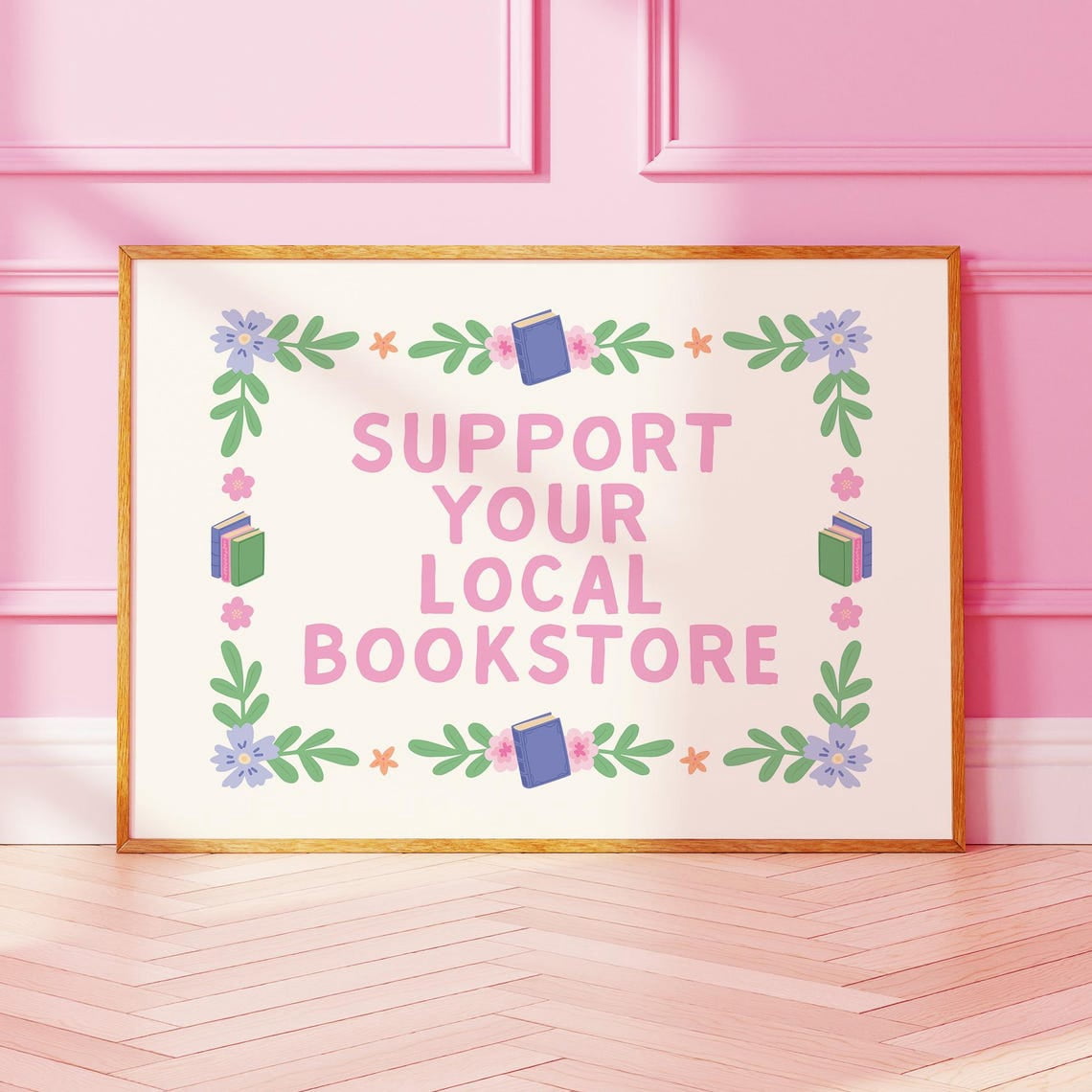 Dopaprint UNFRAMED PAPER POSTER Support Your Local Bookstore Print ...
