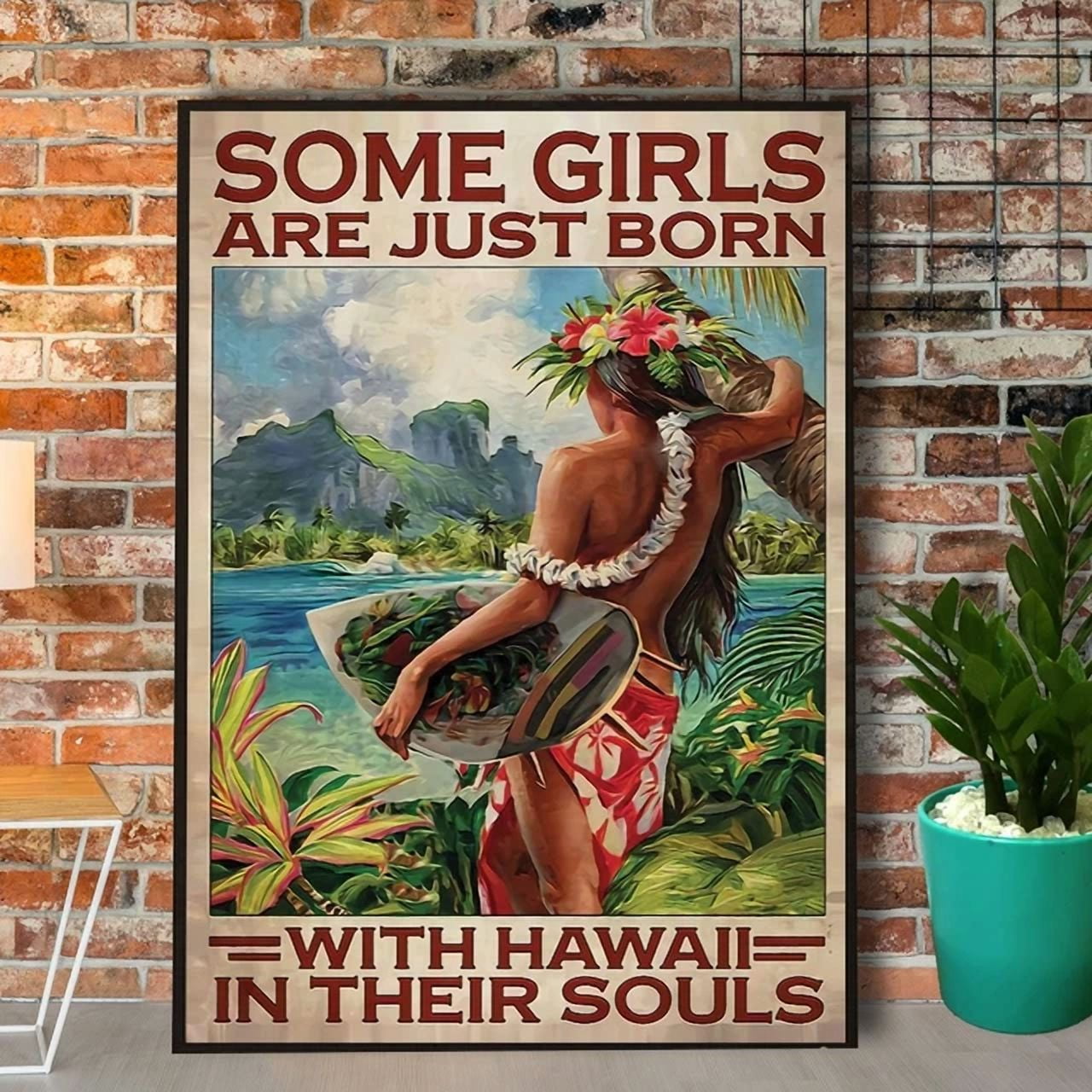 Dopaprint UNFRAMED PAPER POSTER Surfing Board Girls Are Just Born With ...