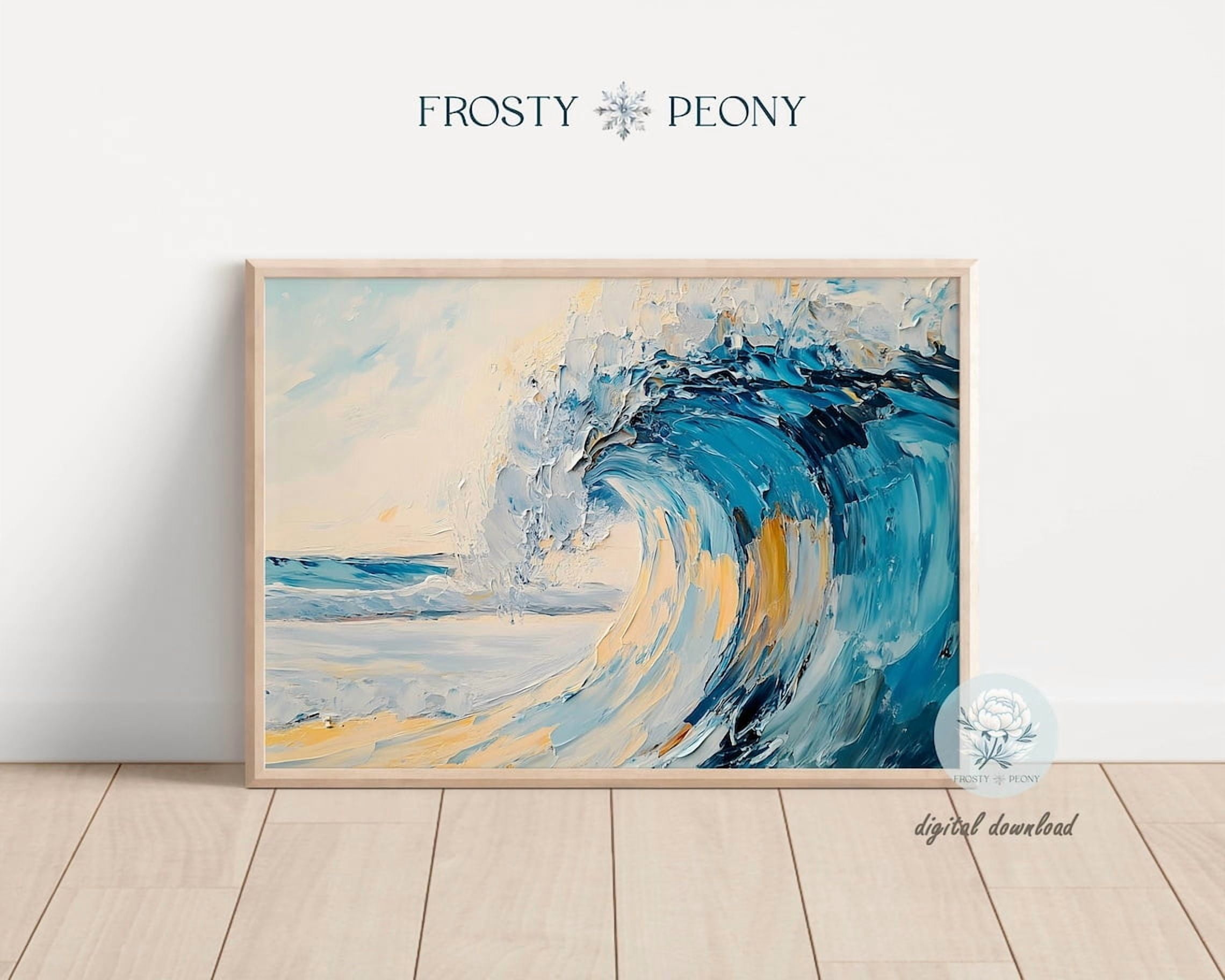 Dopaprint UNFRAMED PAPER POSTER Surging Ocean Wave Scenery Art Print ...