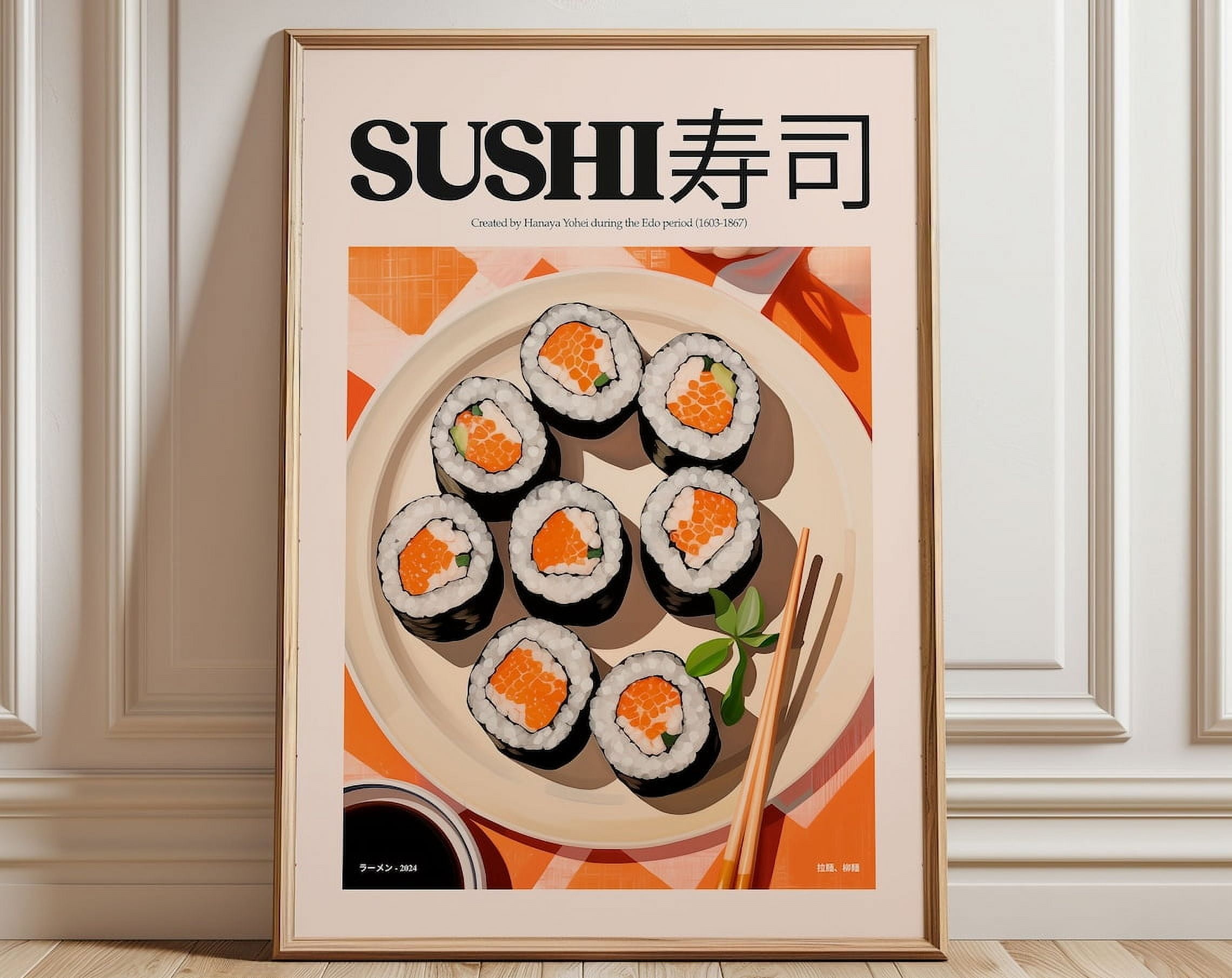 Dopaprint UNFRAMED PAPER POSTER Sushi Print Wall Art - Japanese Kitchen ...