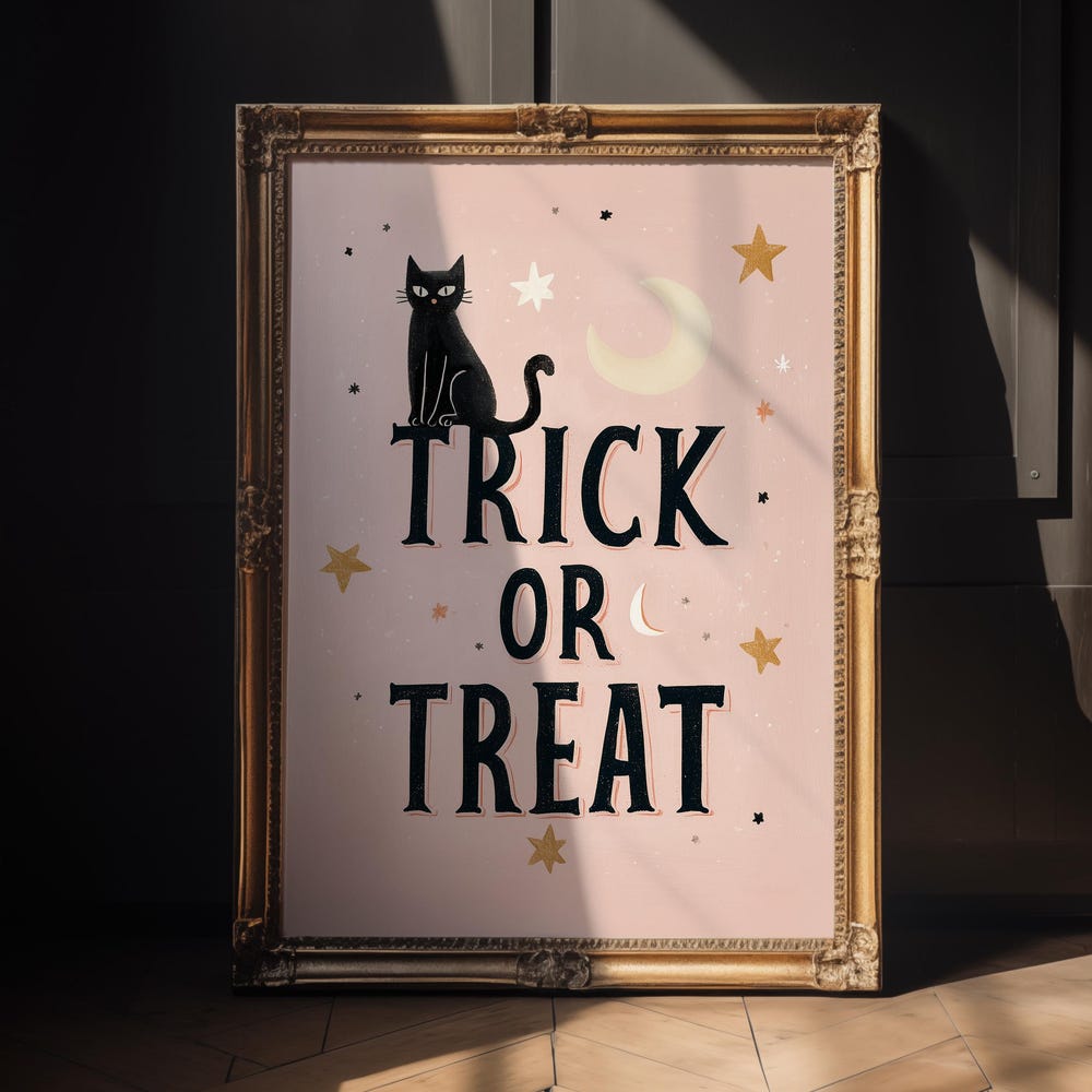 Dopaprint UNFRAMED PAPER POSTER Sweet Haunt Night Sign Hal.Low.Een ...