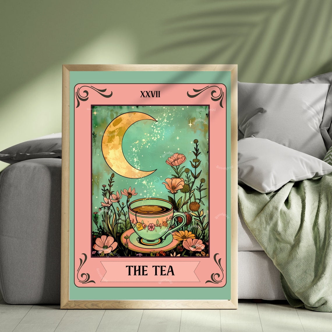 Dopaprint UNFRAMED PAPER POSTER The Tea Tarot Print - Tea Tarot Card ...