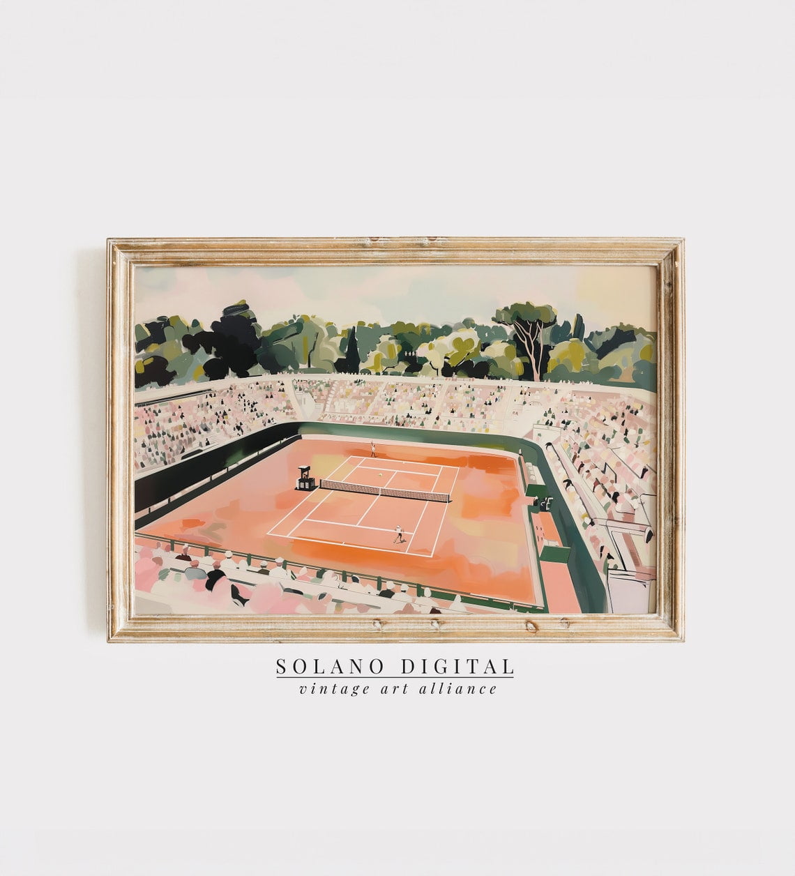 Dopaprint UNFRAMED PAPER POSTER Tennis Court Painting Roland Garros ...