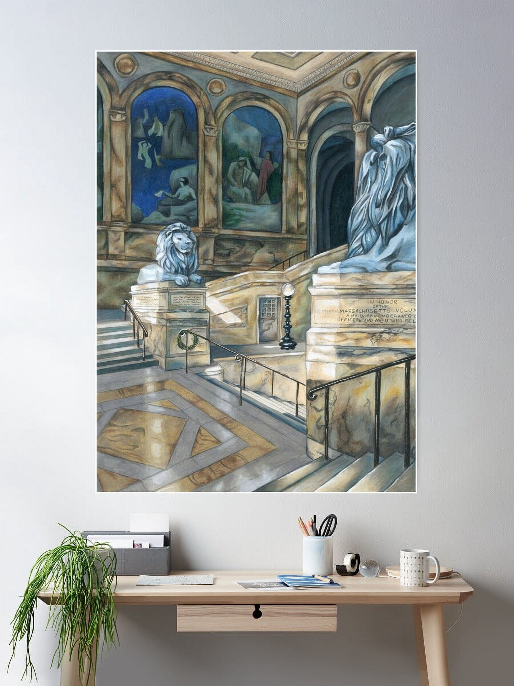 Dopaprint UNFRAMED PAPER POSTER The Boston Public Library Poster Wall ...