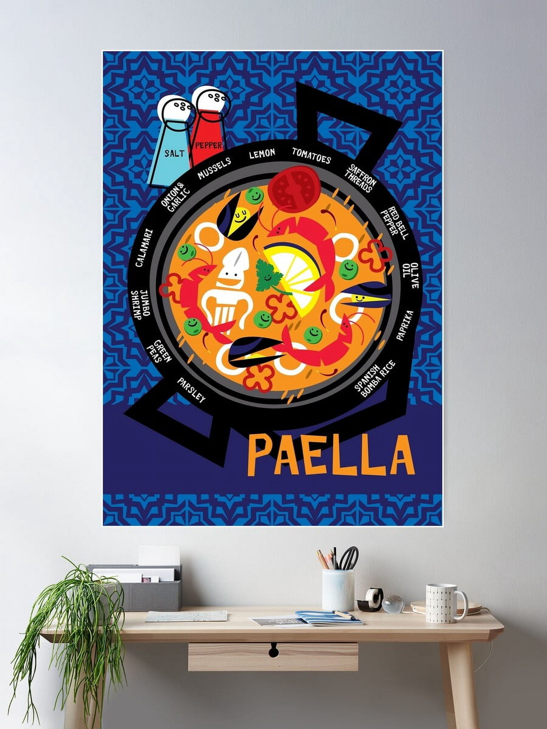 Dopaprint UNFRAMED PAPER POSTER The Flavourful Paella Poster Wall Art ...
