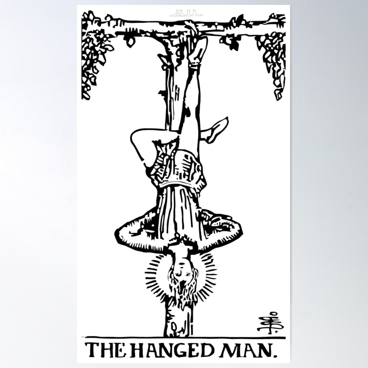 Dopaprint UNFRAMED PAPER POSTER The Hanged Man Tarot Card Deck Poster ...