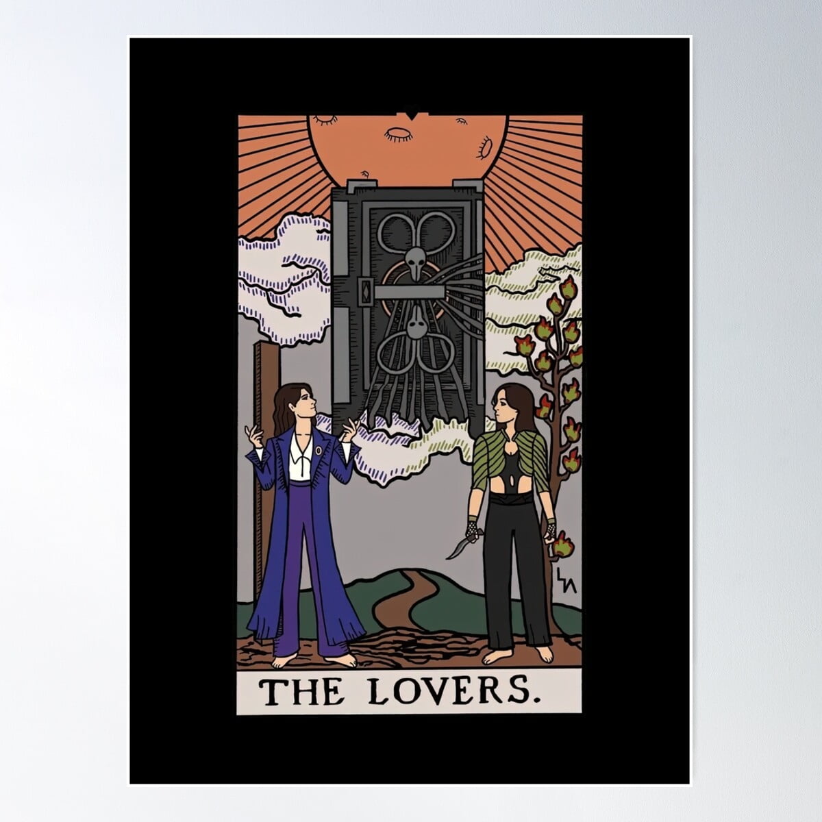 Dopaprint UNFRAMED PAPER POSTER The Lovers Agathario Tarot Card Poster ...