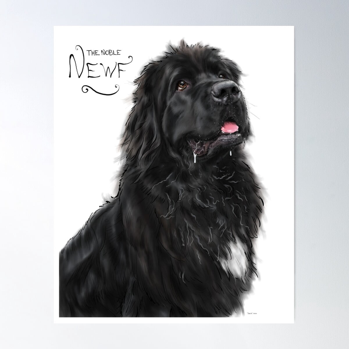 Dopaprint UNFRAMED PAPER POSTER The Noble Newfoundland Dog Poster Wall ...