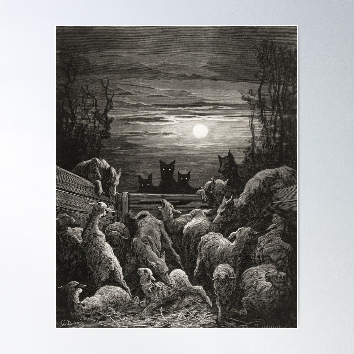 Dopaprint UNFRAMED PAPER POSTER The Wolves And The Sheep By Gustave ...