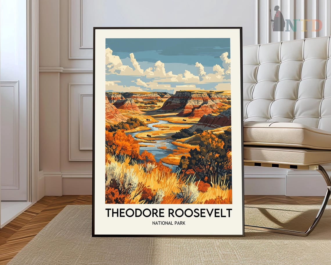 Dopaprint UNFRAMED PAPER POSTER Theodore Roosevelt National Park Print ...