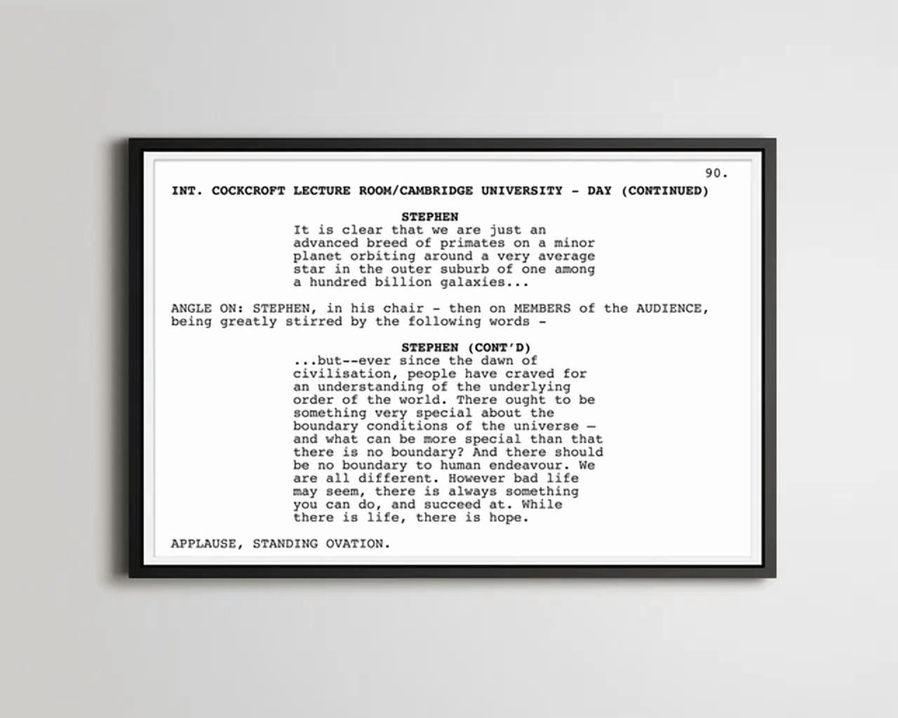 Dopaprint UNFRAMED PAPER POSTER The Theory Of Everything Screenplay ...